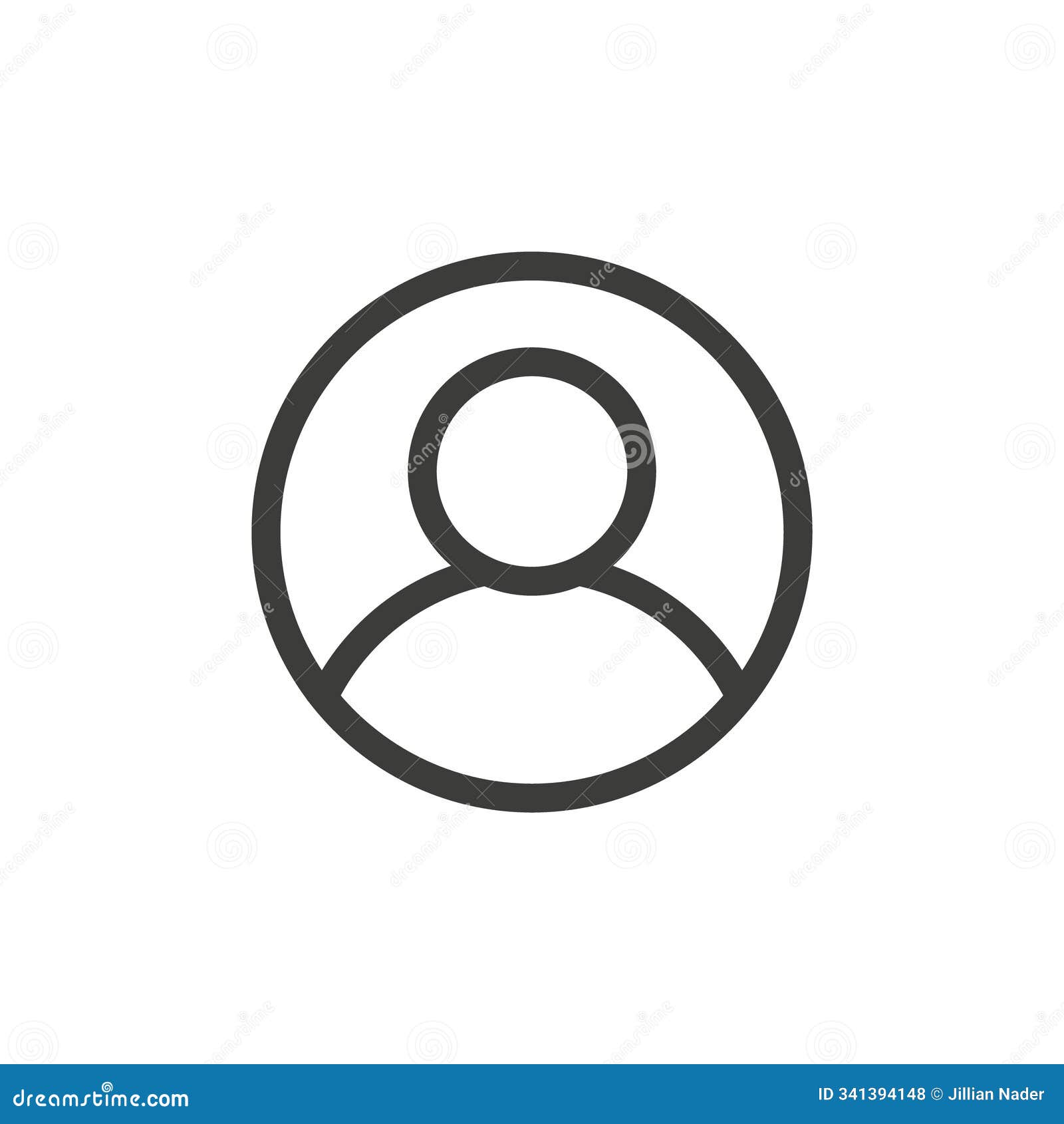 User Icon Simple Outline Vector Logo Stock Vector - Illustration of ...