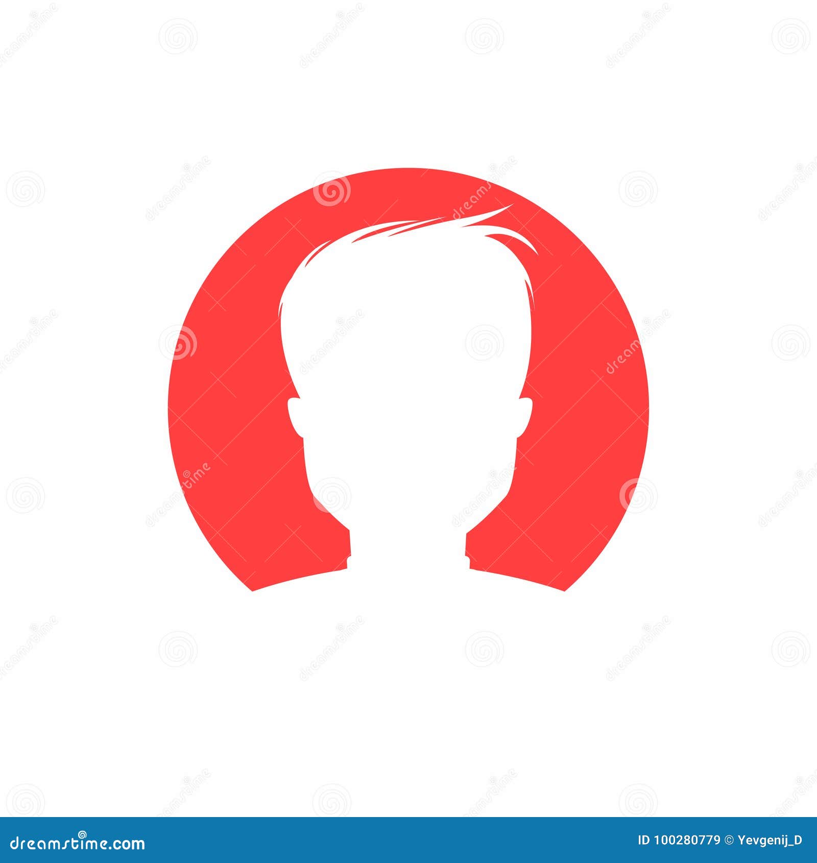 User Icon. Simple Man Silhouette for App, Website Profile, User Id Icon ...