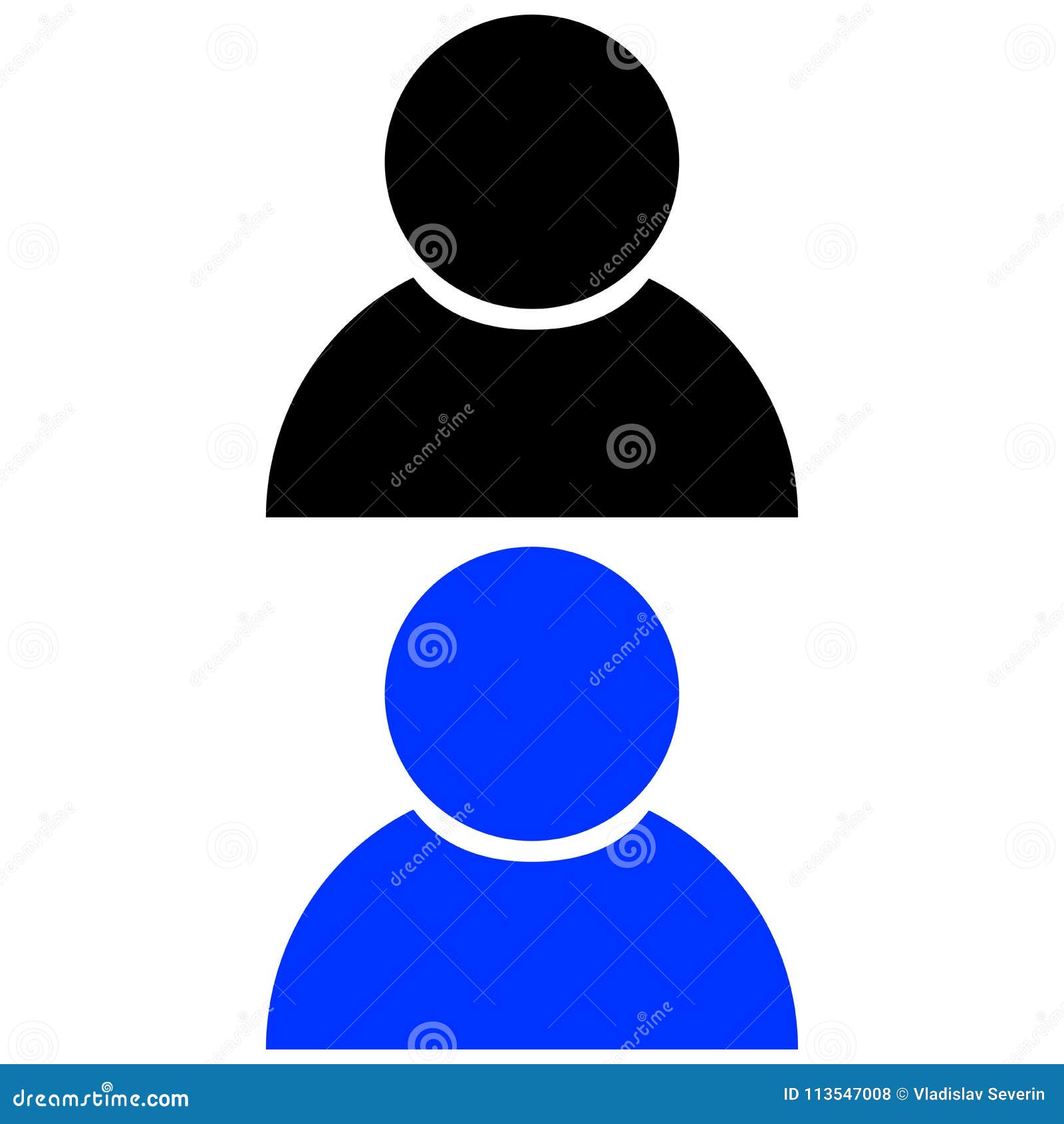 User Icon in Trendy Flat Style Stock Illustration - Illustration of ...