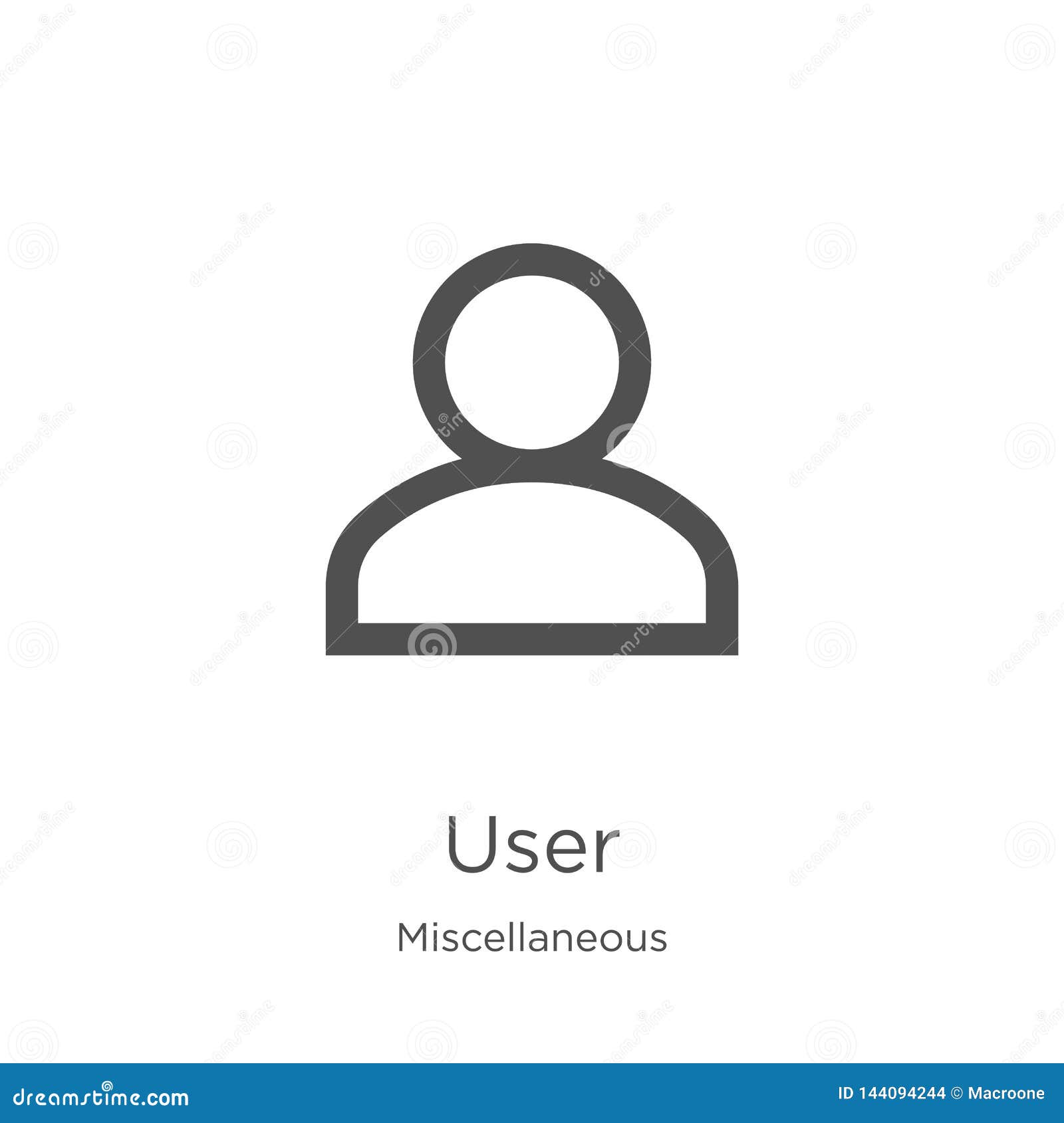 User Icon Vector from Miscellaneous Collection. Thin Line User Outline ...