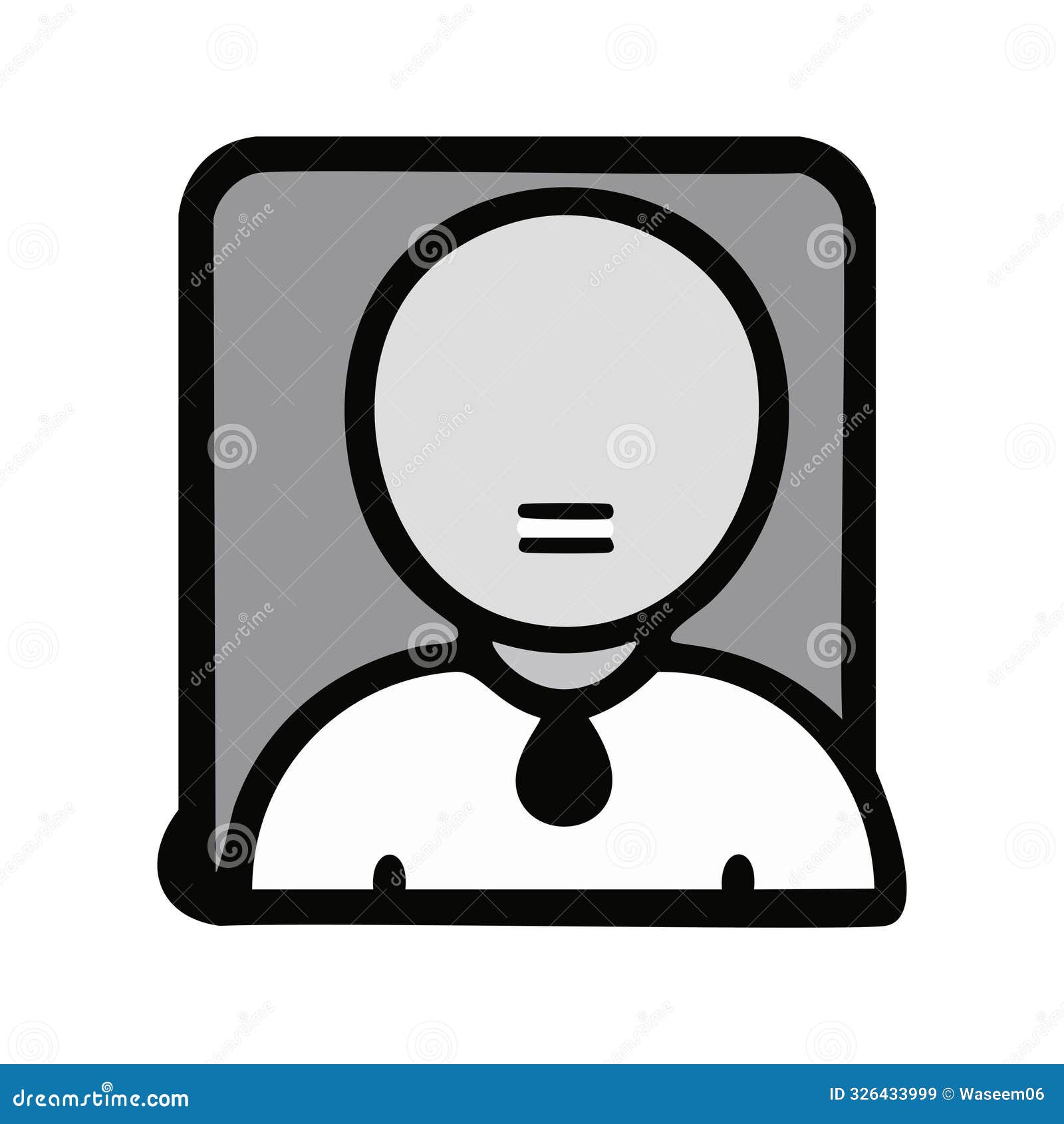 User Icon Vector. Outline Man Profile Character Sign Stock Vector ...