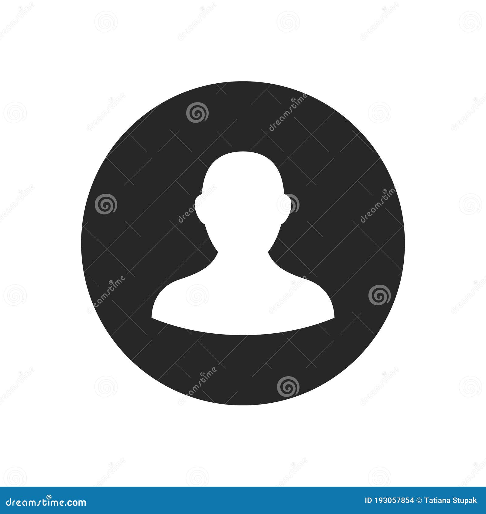 User Icon, Vector Round Illustration. Person Symbol Stock Vector ...