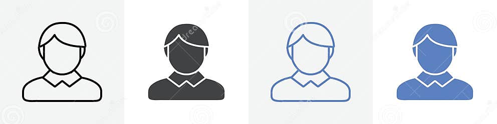 User Icon Vector Set Use for Web Stock Vector - Illustration of avatar ...