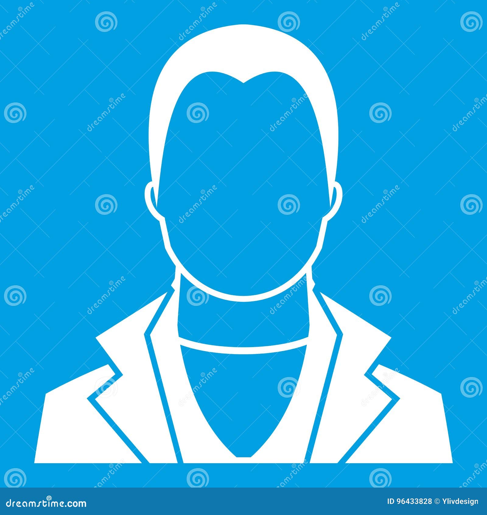 User icon white stock vector. Illustration of abstract - 96433828