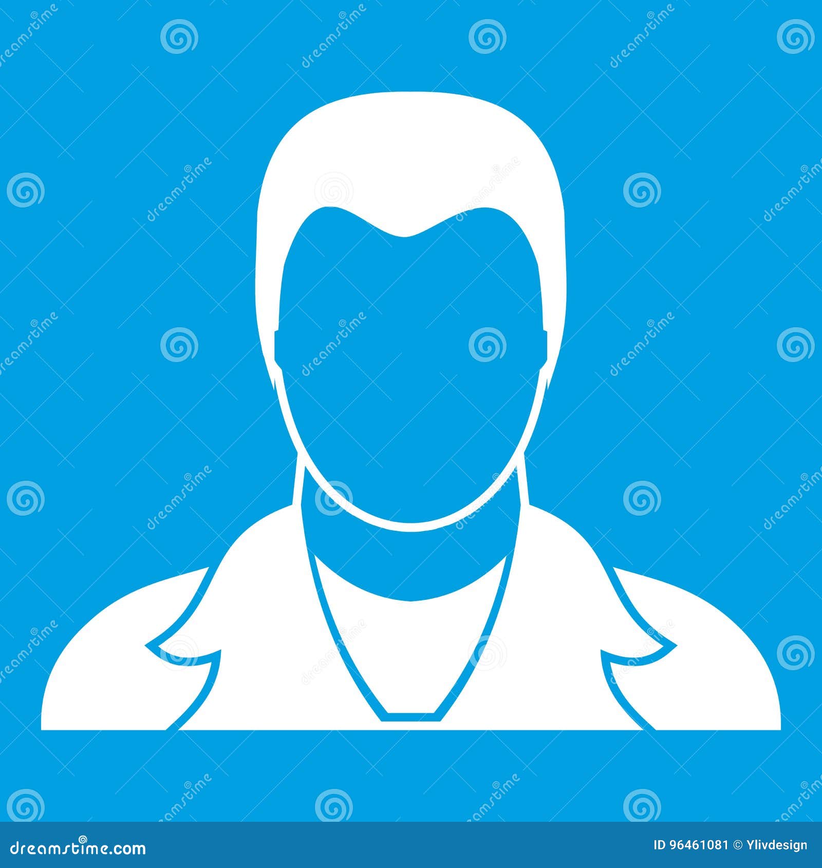 User icon white stock vector. Illustration of face, pictogram - 96461081