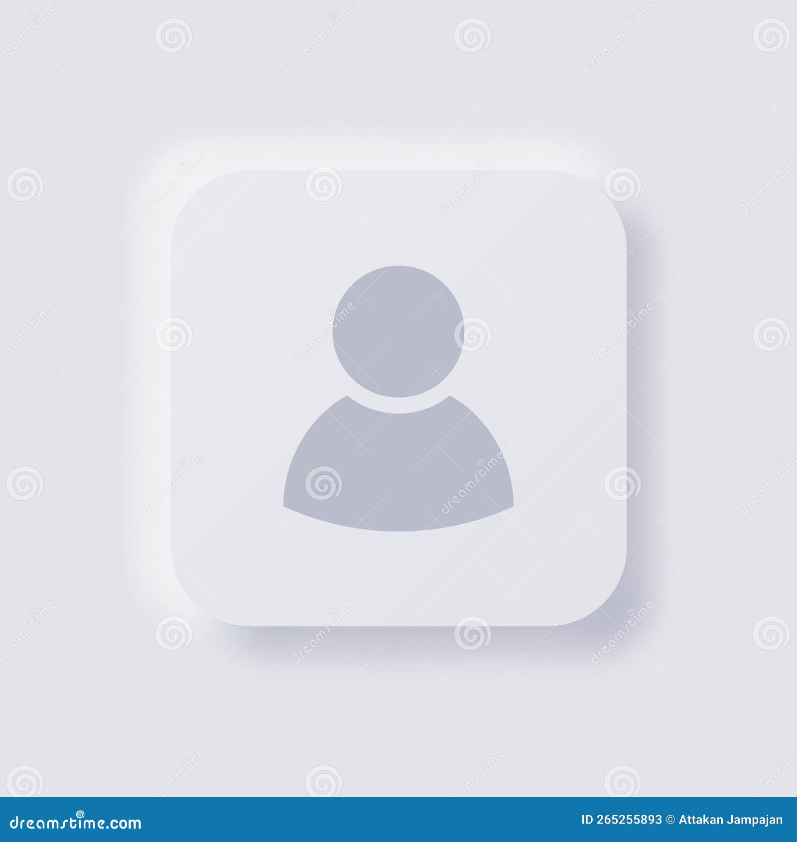 User Icon, White Neumorphism Soft UI Design for Web Design. Stock ...