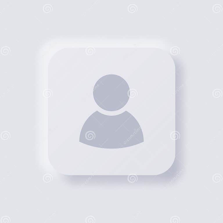 User Icon, White Neumorphism Soft UI Design for Web Design. Stock ...