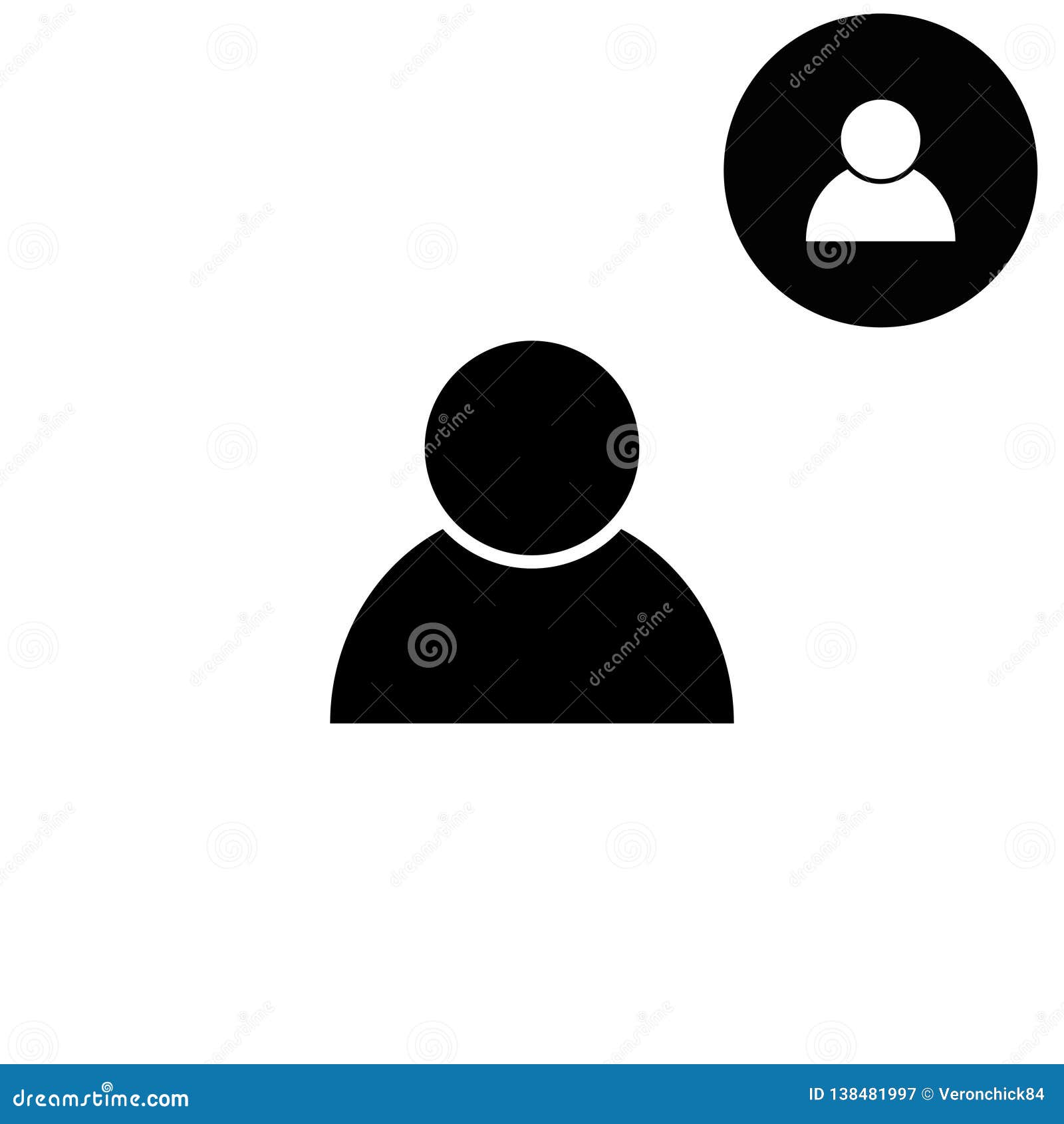 User Icon - White Vector Icon Stock Vector - Illustration of social ...