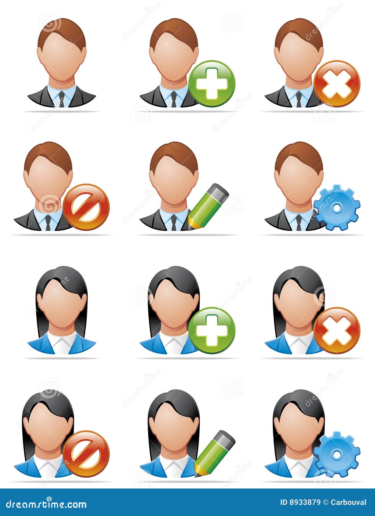 User icons stock vector. Illustration of process, woman - 8933879