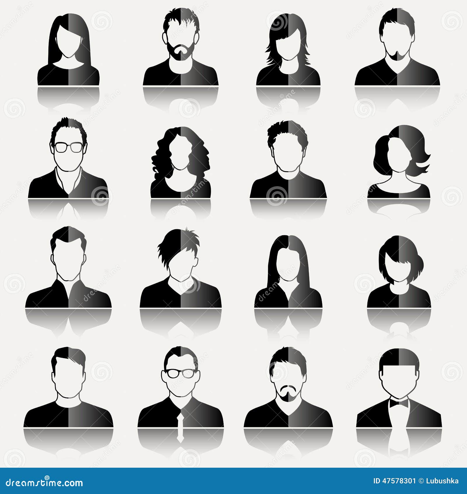 User Icons stock vector. Illustration of icons, flat - 47578301