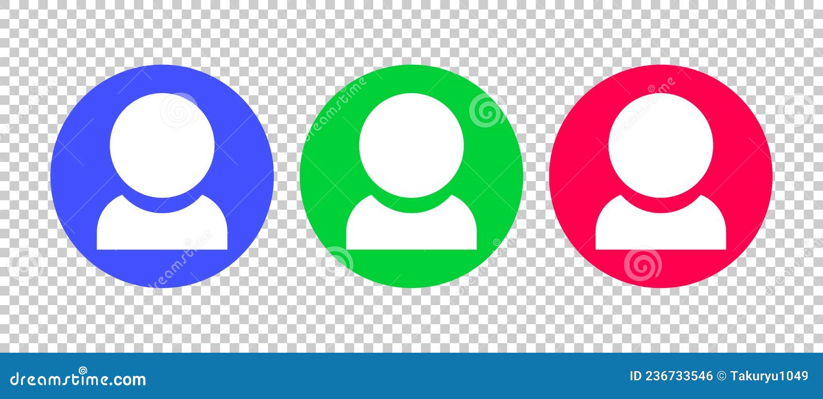 Colorful User Icon Set. Flat Design Vector. Stock Vector - Illustration ...