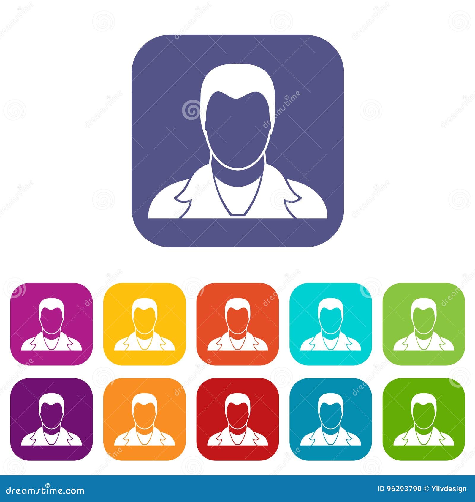 User icons set stock vector. Illustration of icon, face - 96293790