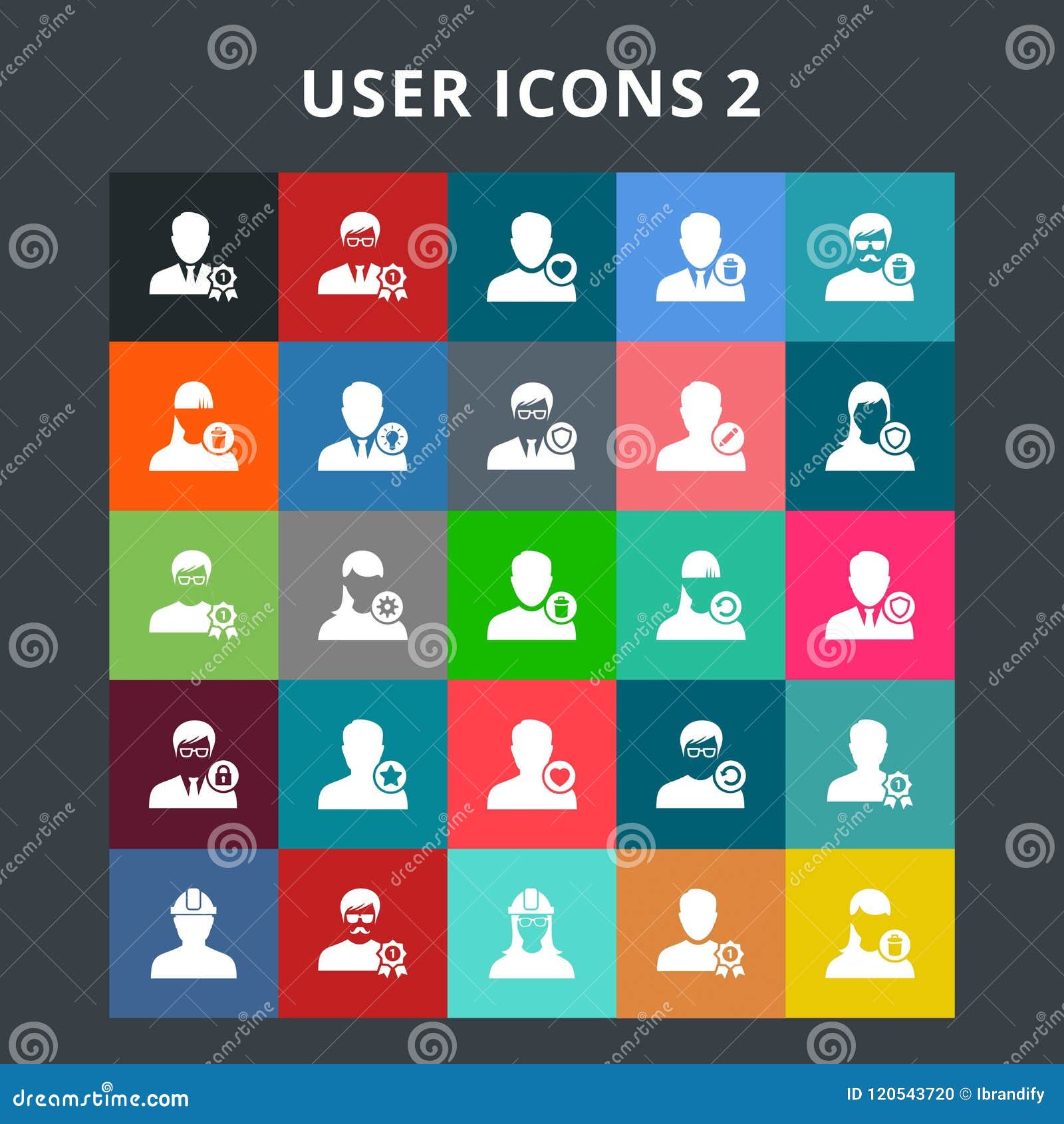 User Icons stock vector. Illustration of aged, rejoinder - 120543720