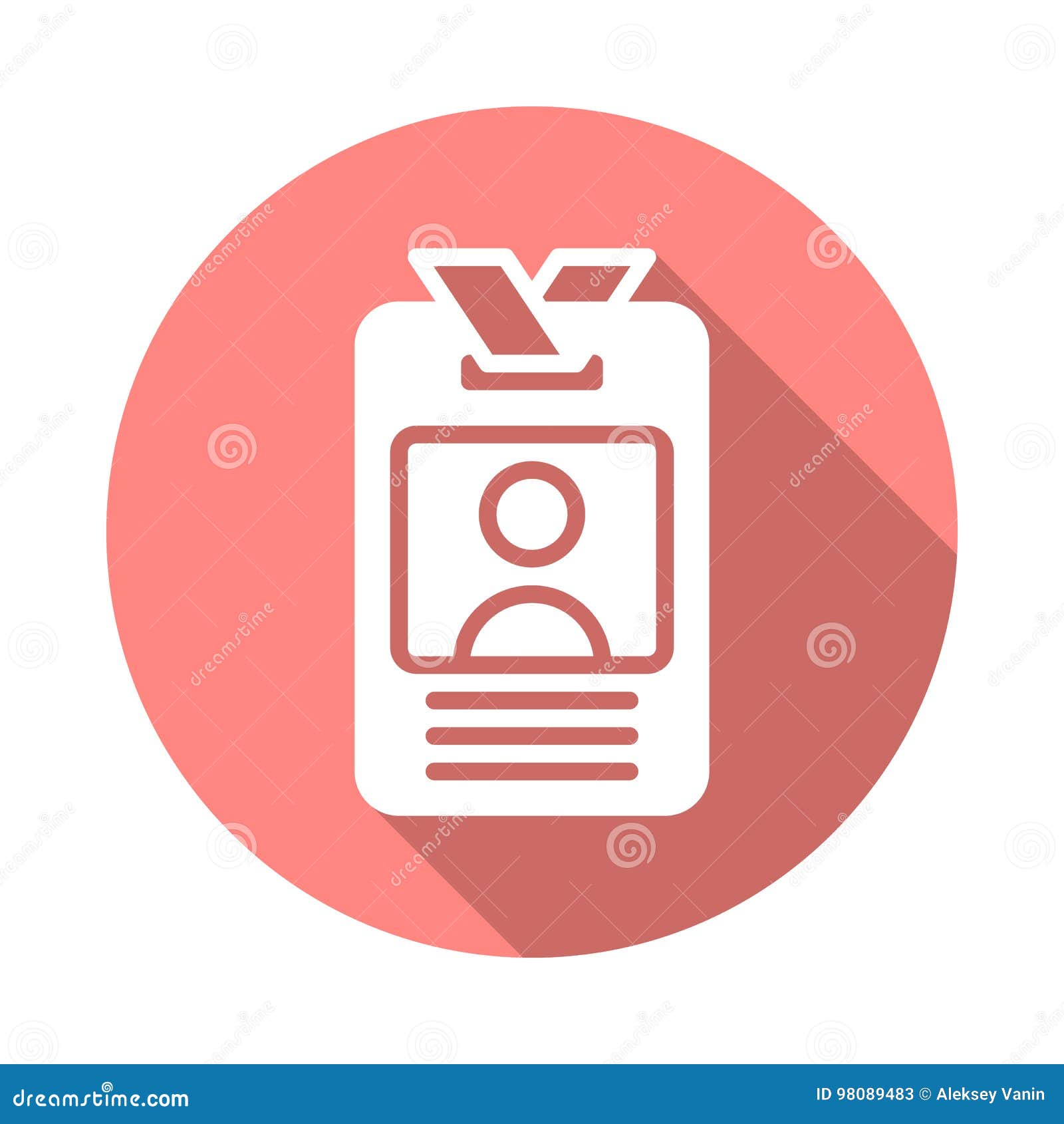 User id badge flat icon stock vector. Illustration of logo - 98089483