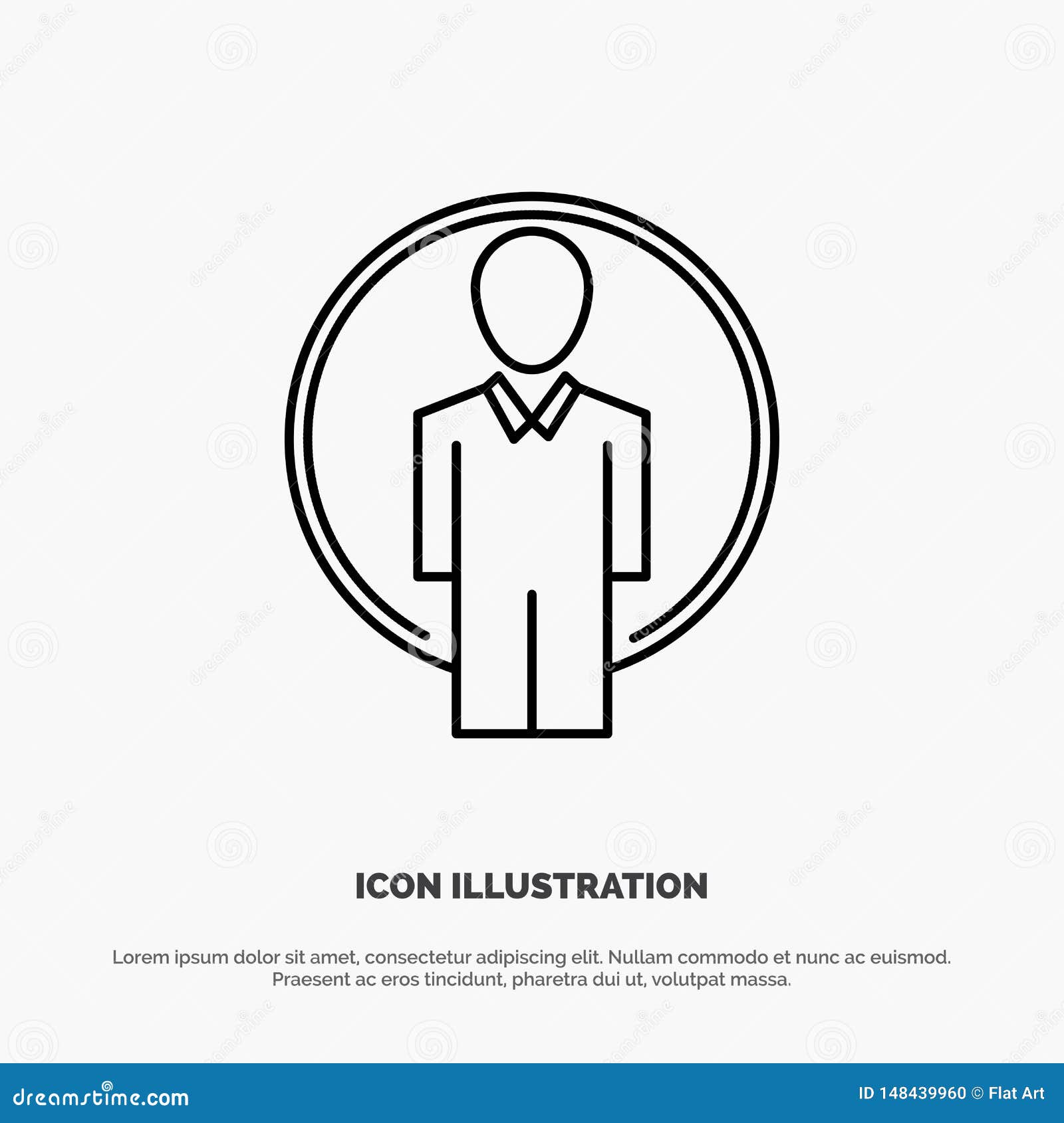 User, Id, Login, Image Line Icon Vector Stock Vector - Illustration of ...