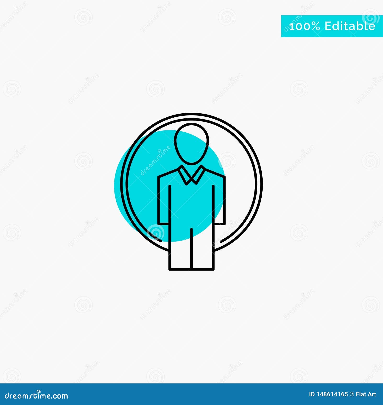 User, Id, Login, Image Turquoise Highlight Circle Point Vector Icon ...