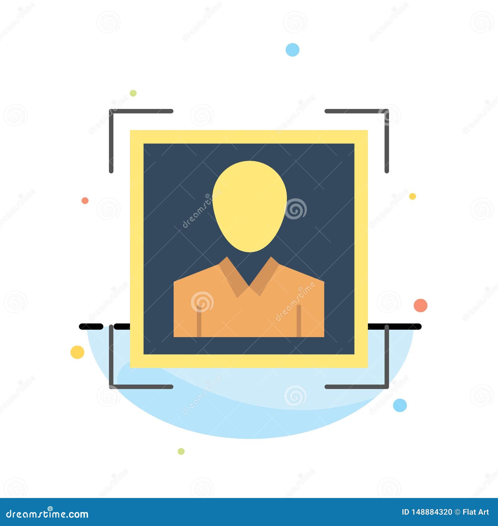 User, User ID, Id, Profile Image Abstract Flat Color Icon Template ...