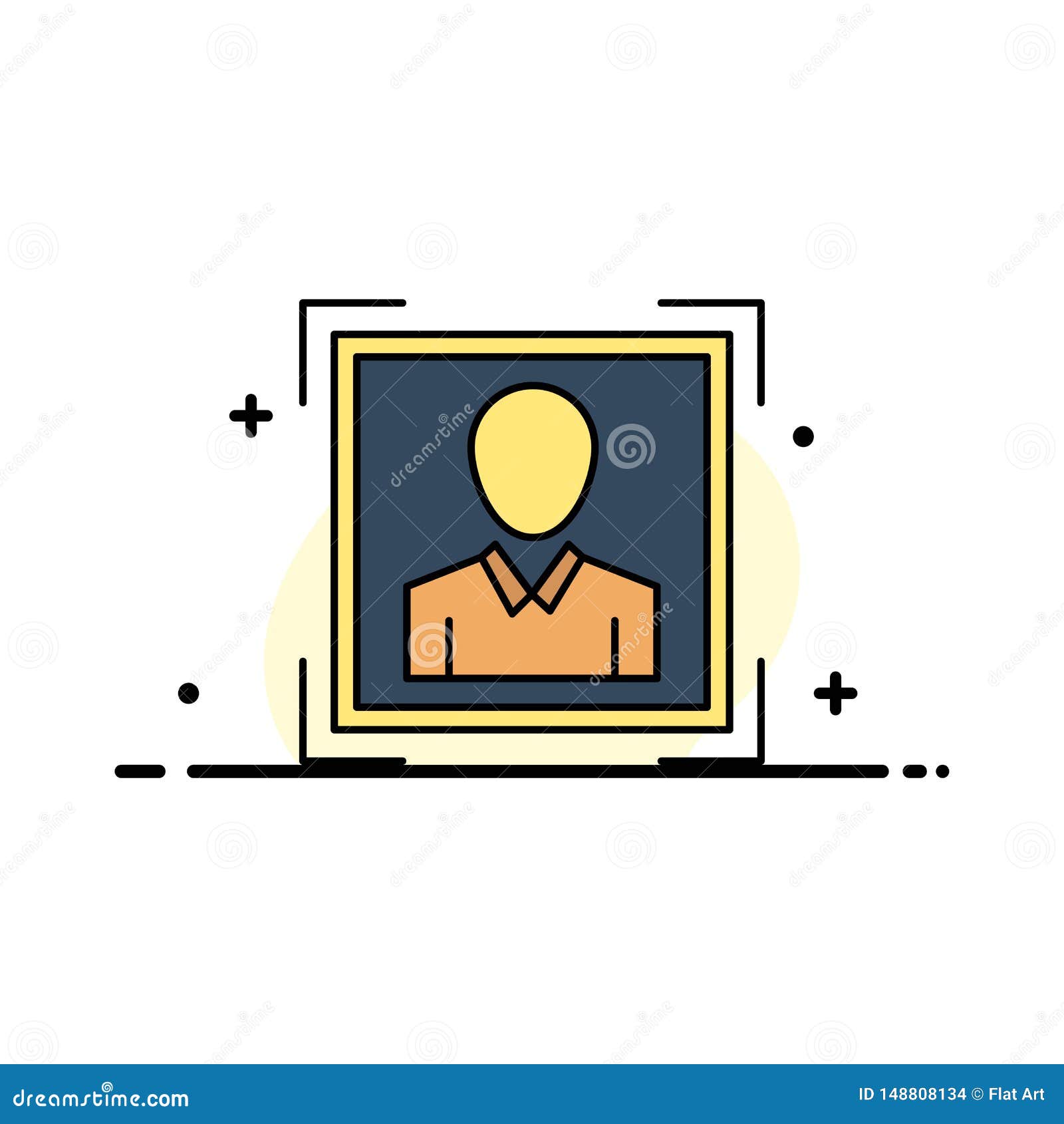 User, User ID, Id, Profile Image Business Flat Line Filled Icon Vector ...