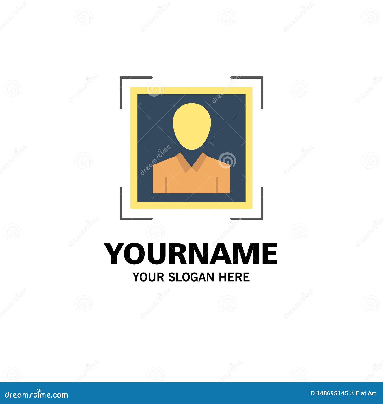 User, User ID, Id, Profile Image Business Logo Template. Flat Color ...