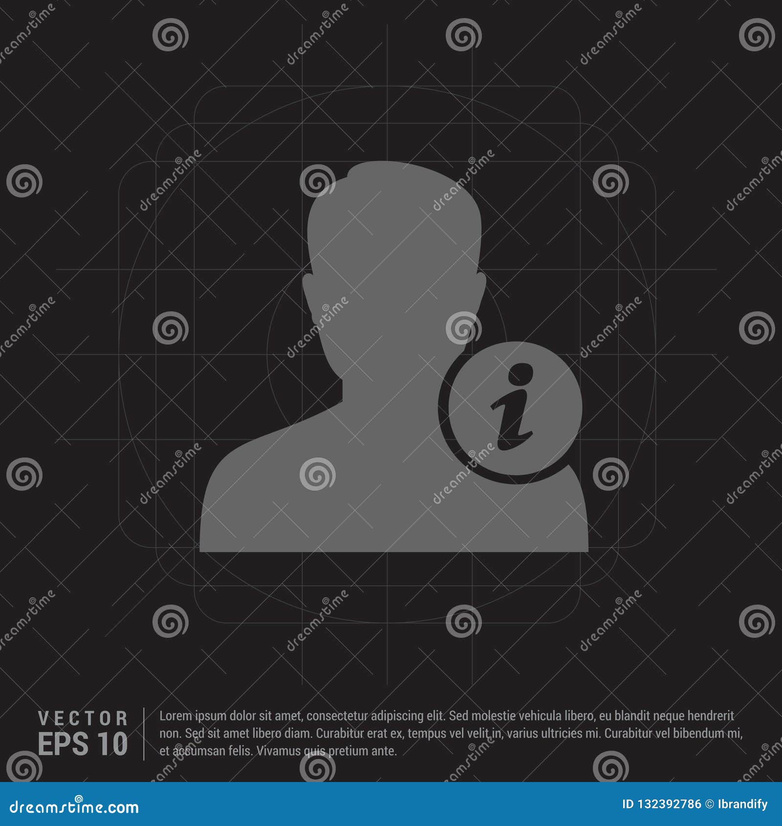 User Info Icon stock vector. Illustration of element - 132392786