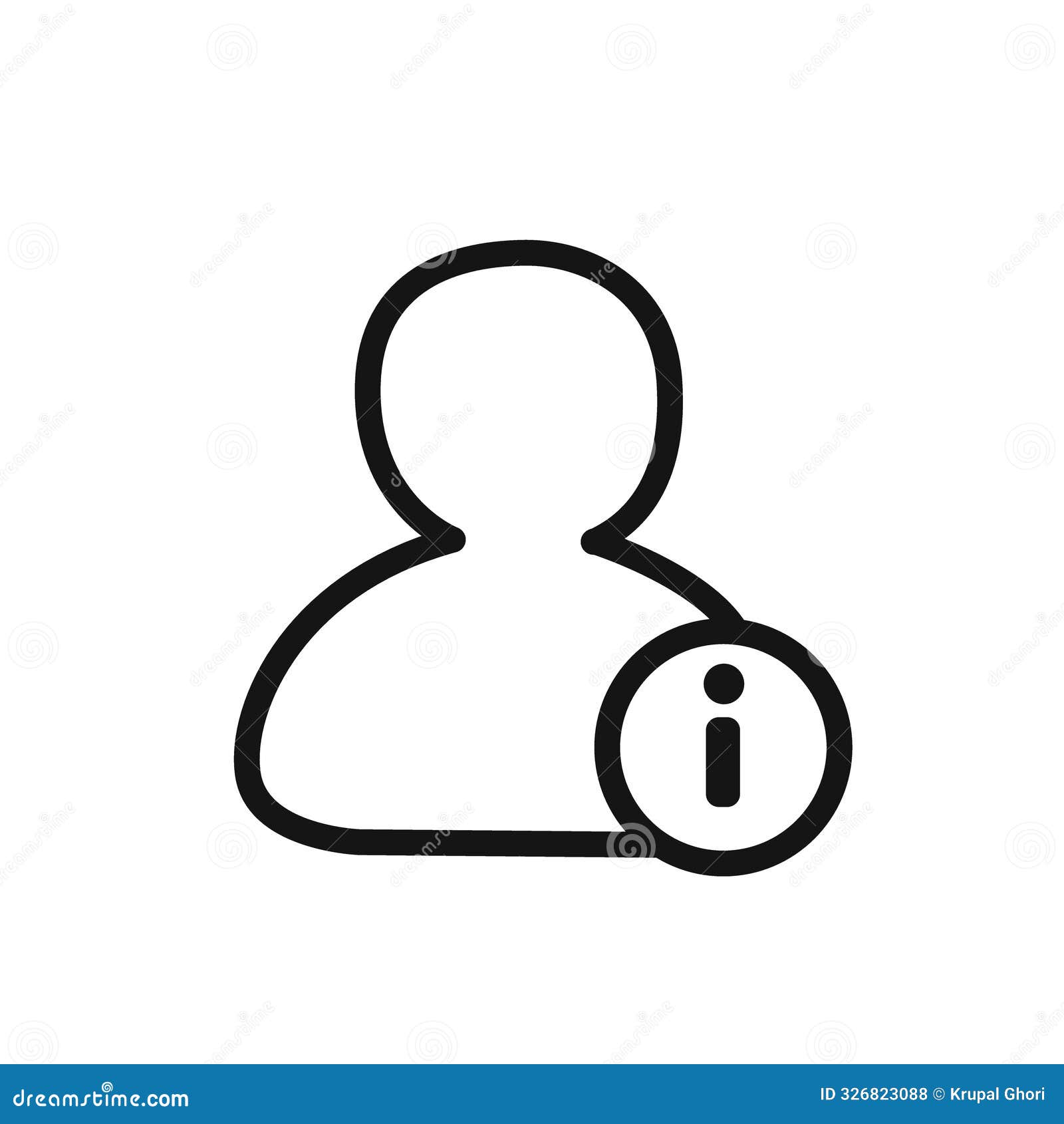 User Information Icon Linear Vector Graphics Sign Stock Illustration ...