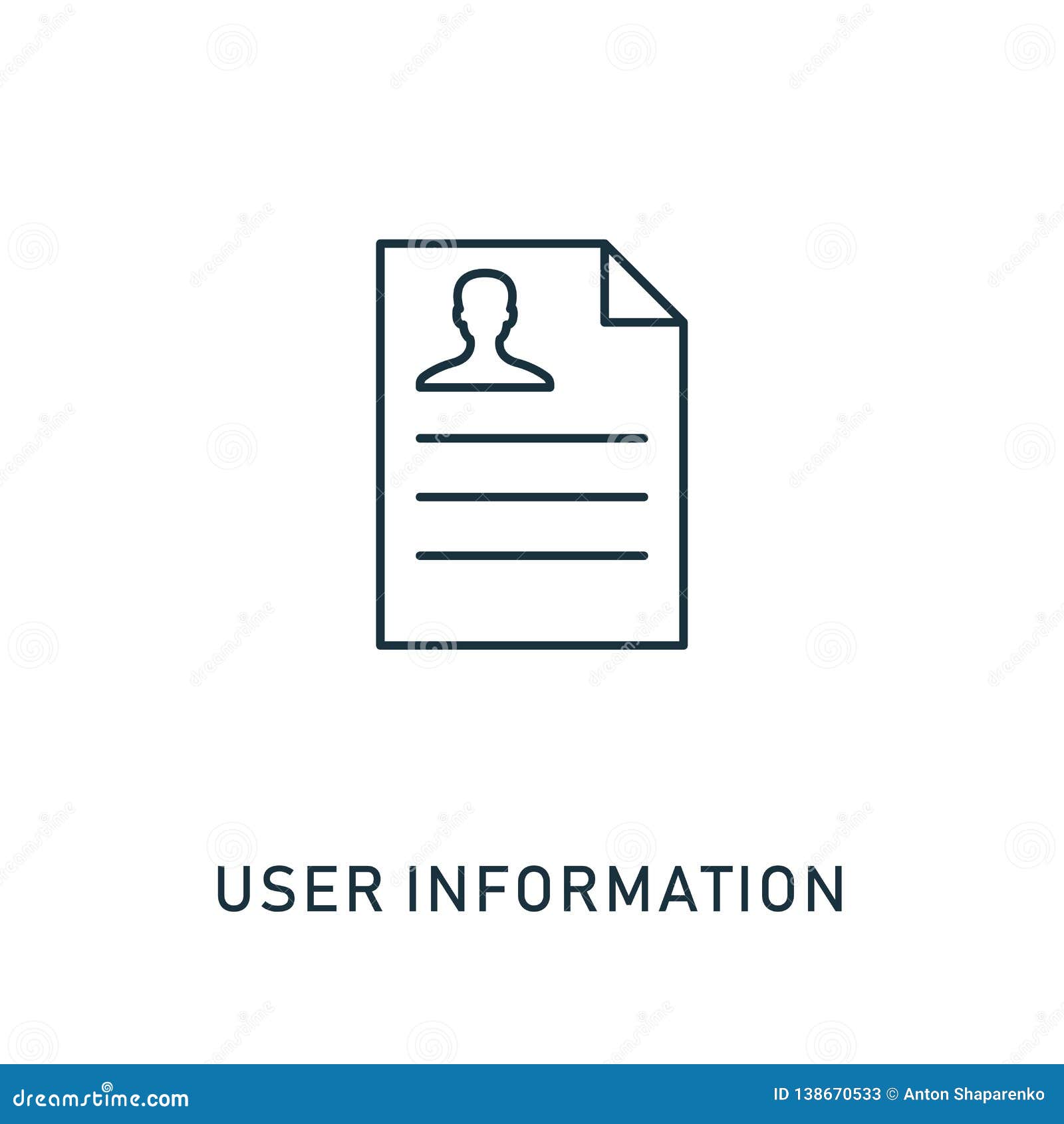 User Information Outline Icon. Thin Style Design from Smm Icons ...