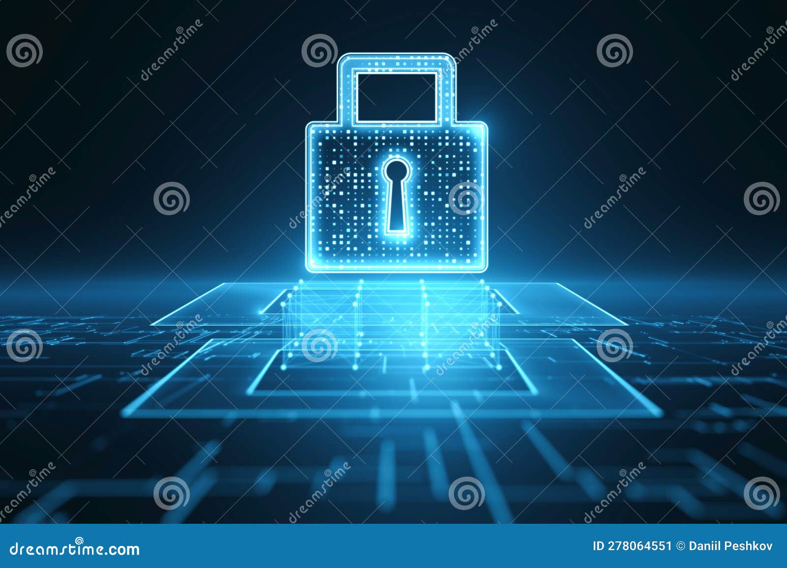 Padlock With Keyhole Icon In Personal Data Security Represents Cyber ...