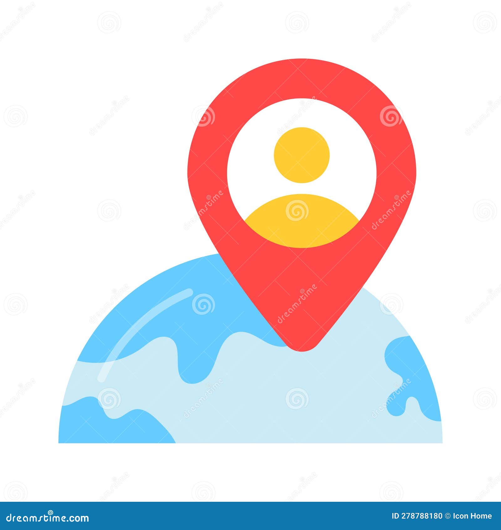 User Inside Map Pointer Denoting Concept of User Location Vector Stock ...