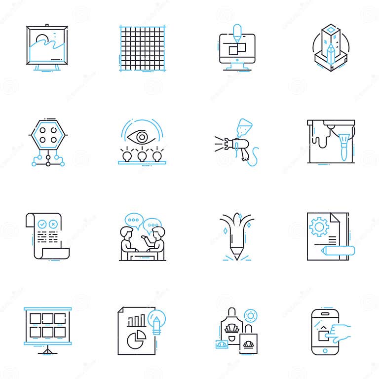 User Interaction Linear Icons Set. Engagement, Feedback, Conversation ...