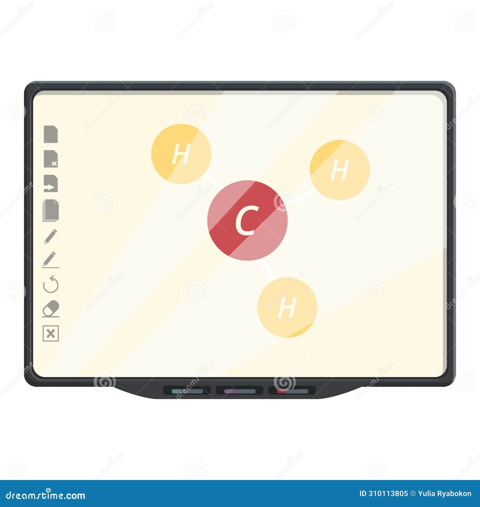 User Interactive Board Icon Cartoon . Smart Digital Stock Illustration ...