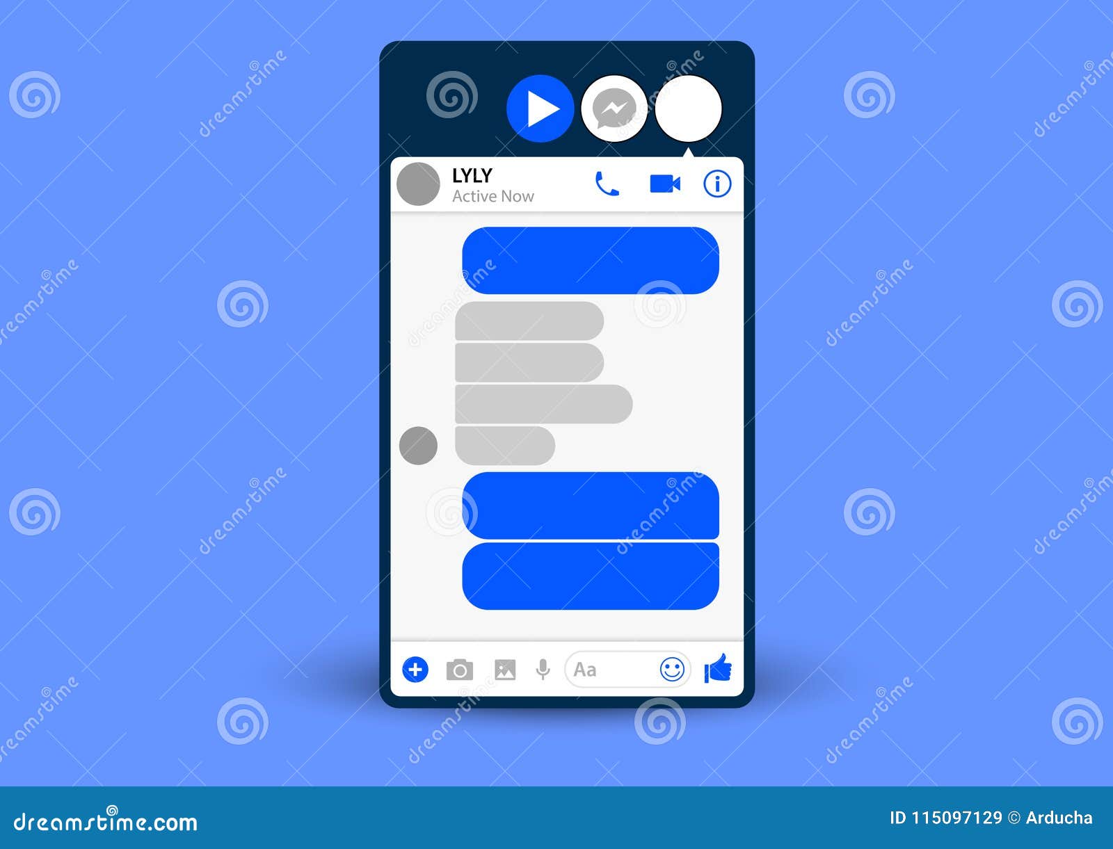 User Interface Application Chatting Stock Vector - Illustration of ...