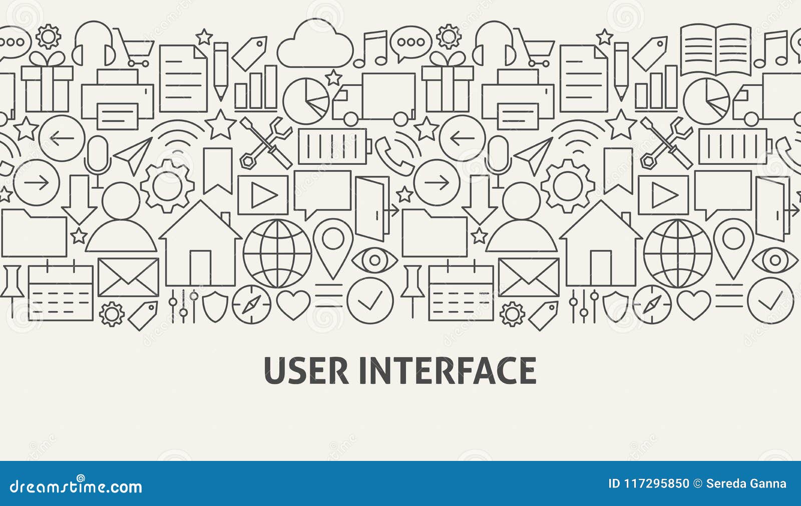 User Interface Banner Concept Stock Vector - Illustration of cloud ...