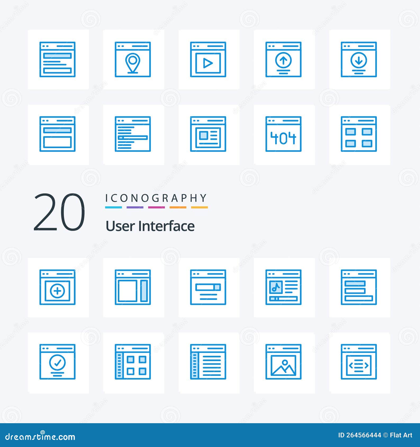 20 User Interface Blue Color Icon Pack Like Map Communication Sidebar ...