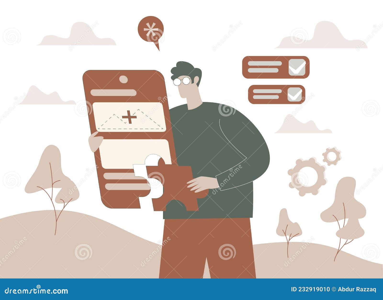 User Interface Design Concept Illustration Vector Stock Illustration ...