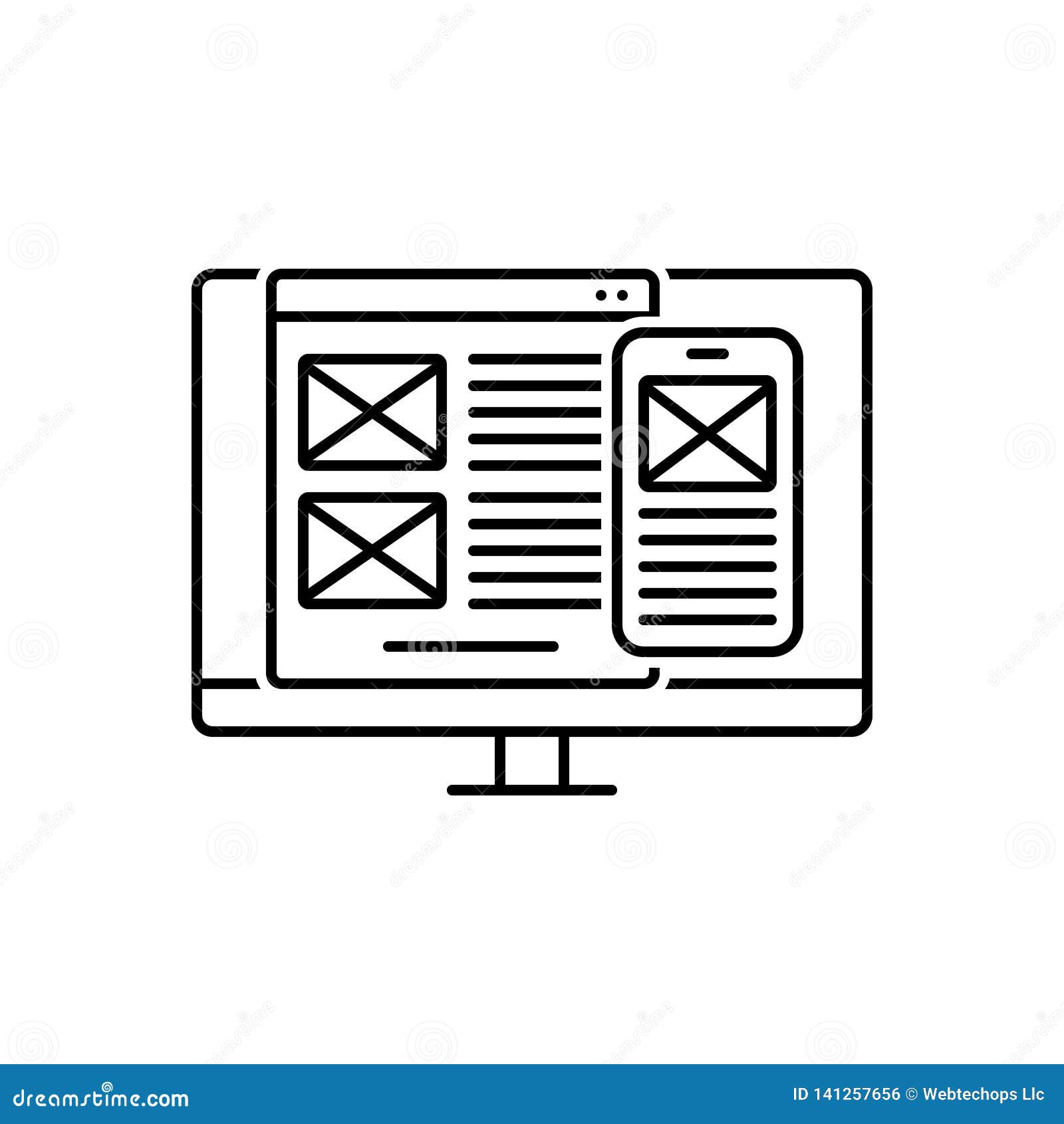 Black Line Icon for User Interface, Design and Creative Stock Vector ...