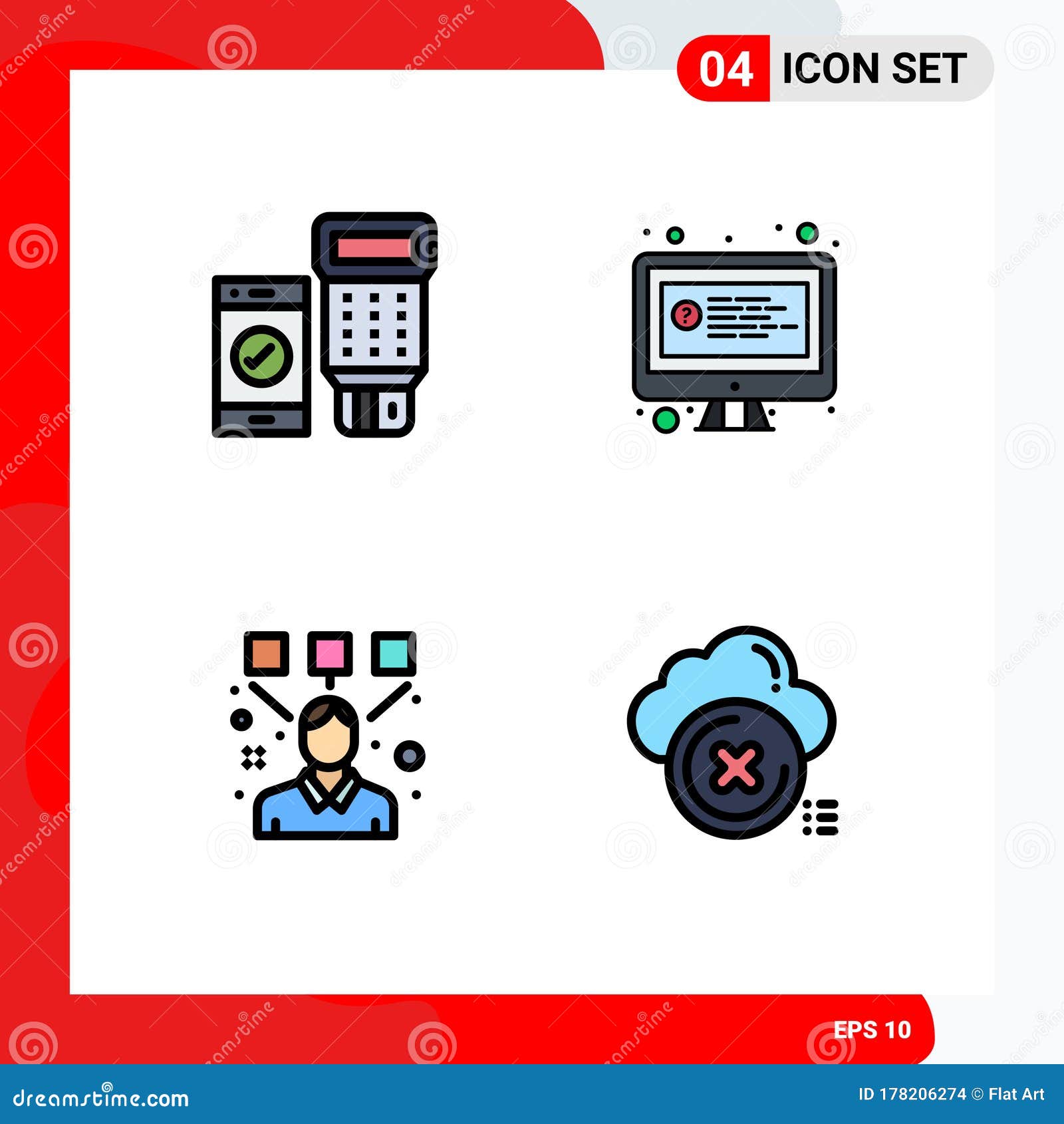 Stock Vector Icon Pack of 4 Line Signs and Symbols for Code, Editor ...
