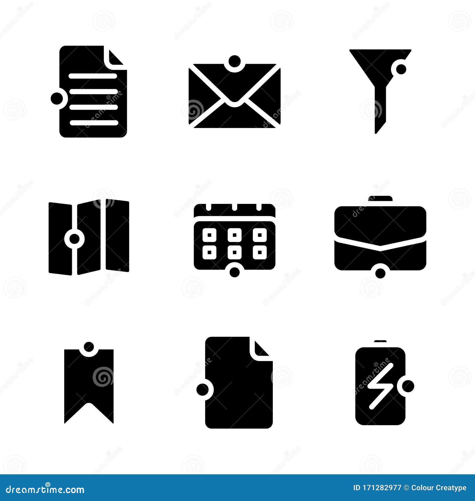 User Interface Icon Including Document, File, Data, Arsip, Mail ...