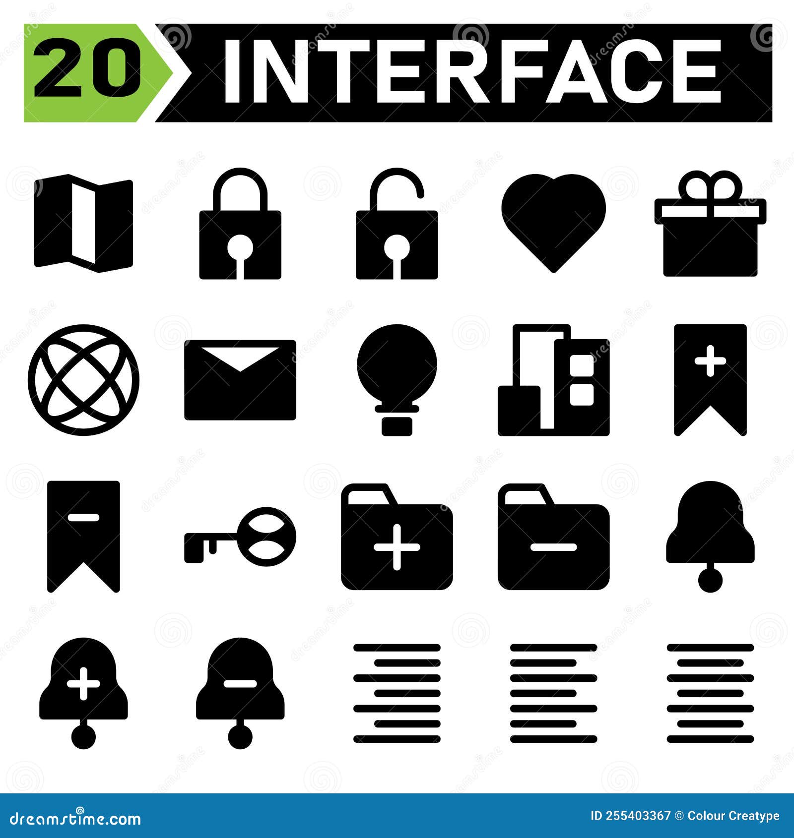 User Interface Icon Set Include Map, Location, Guide, Direction, User ...