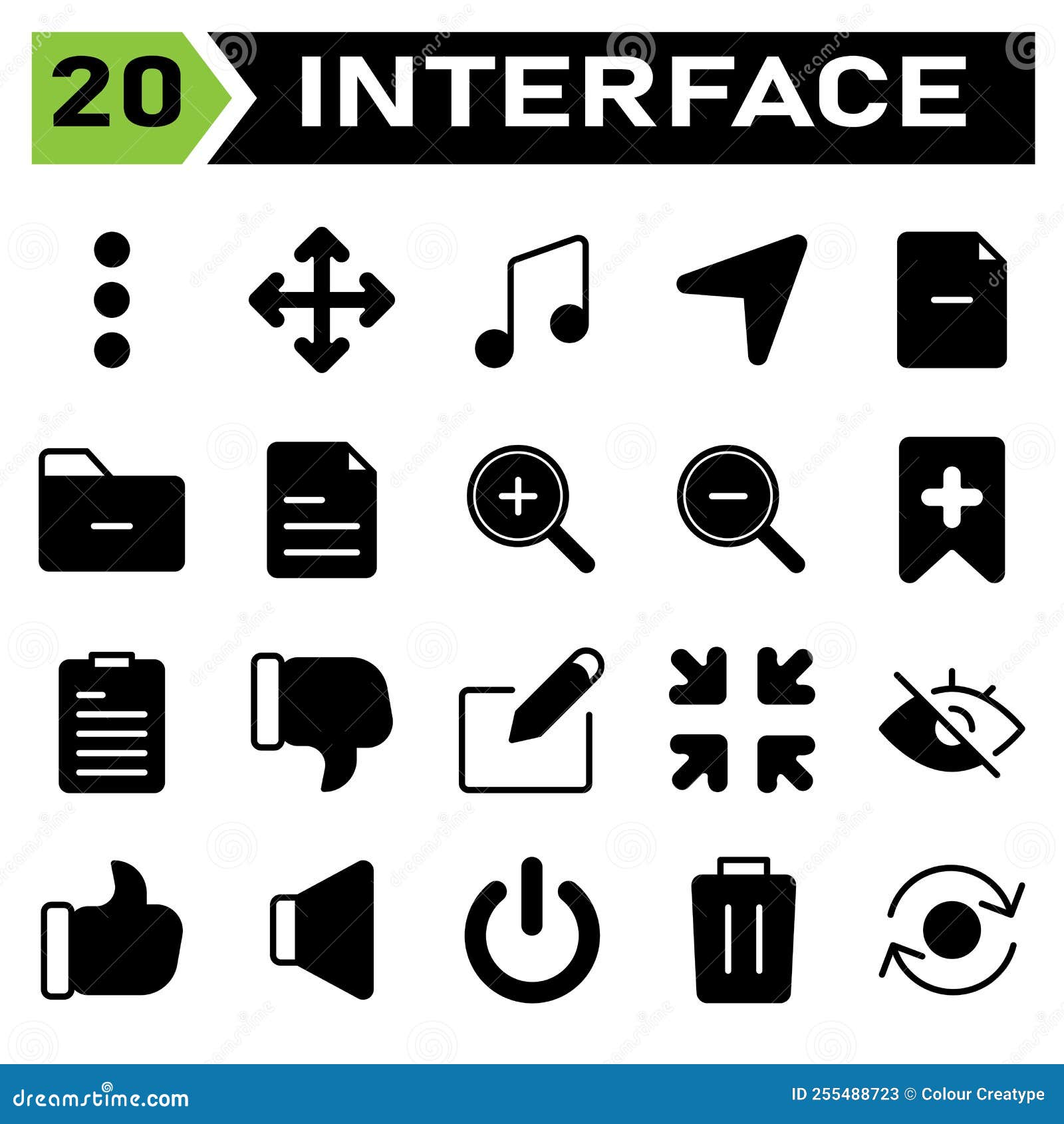 User Interface Icon Set Include More, Menu, Vertical, User Interface ...