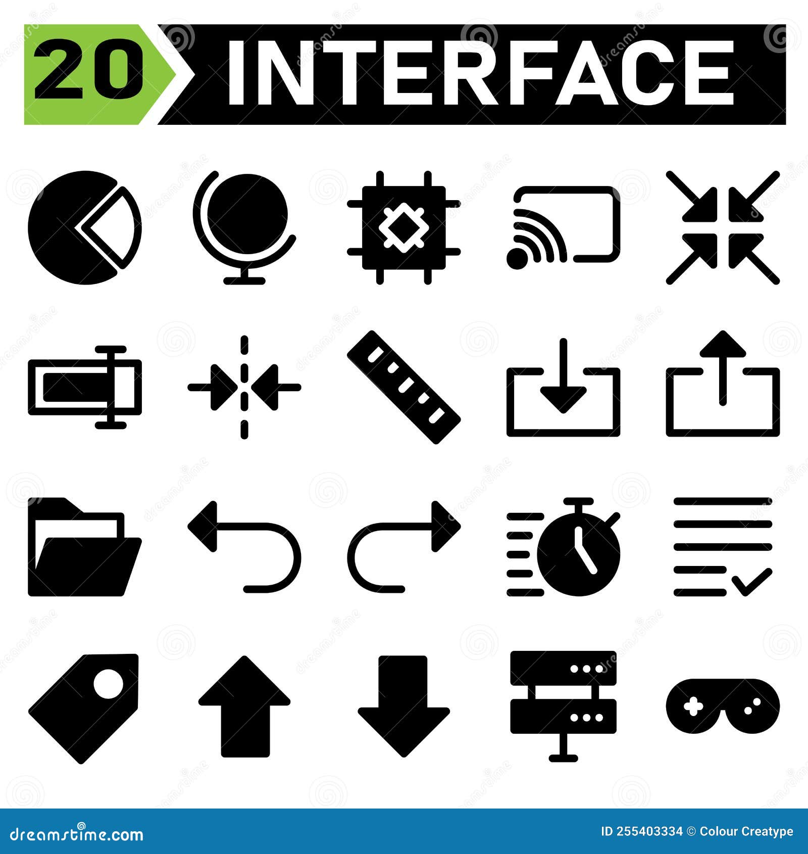 User Interface Icon Set Include Pie, Cart, Info Graphic, Diagram, User ...