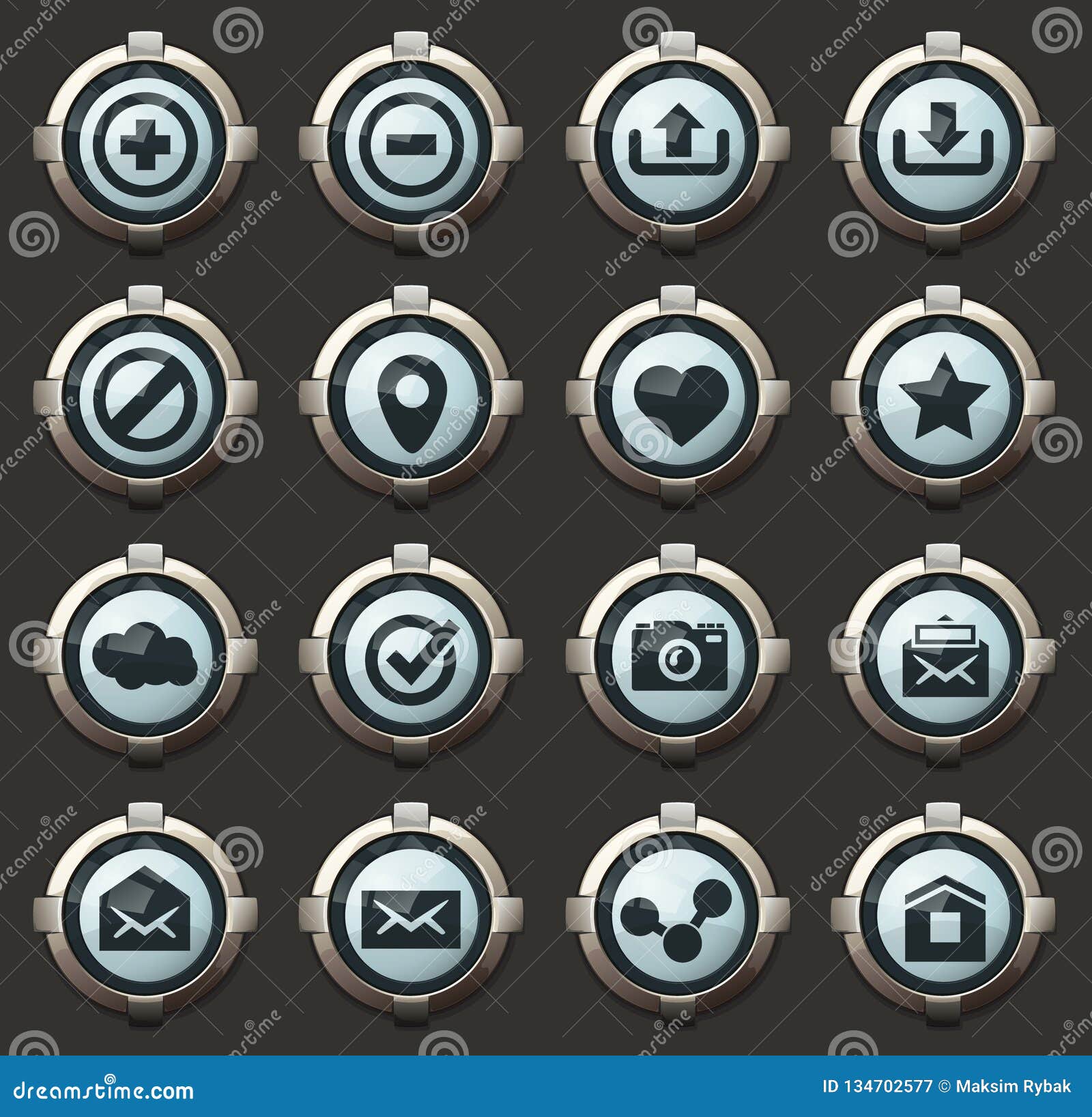 User Interface icons set stock vector. Illustration of flag - 134702577