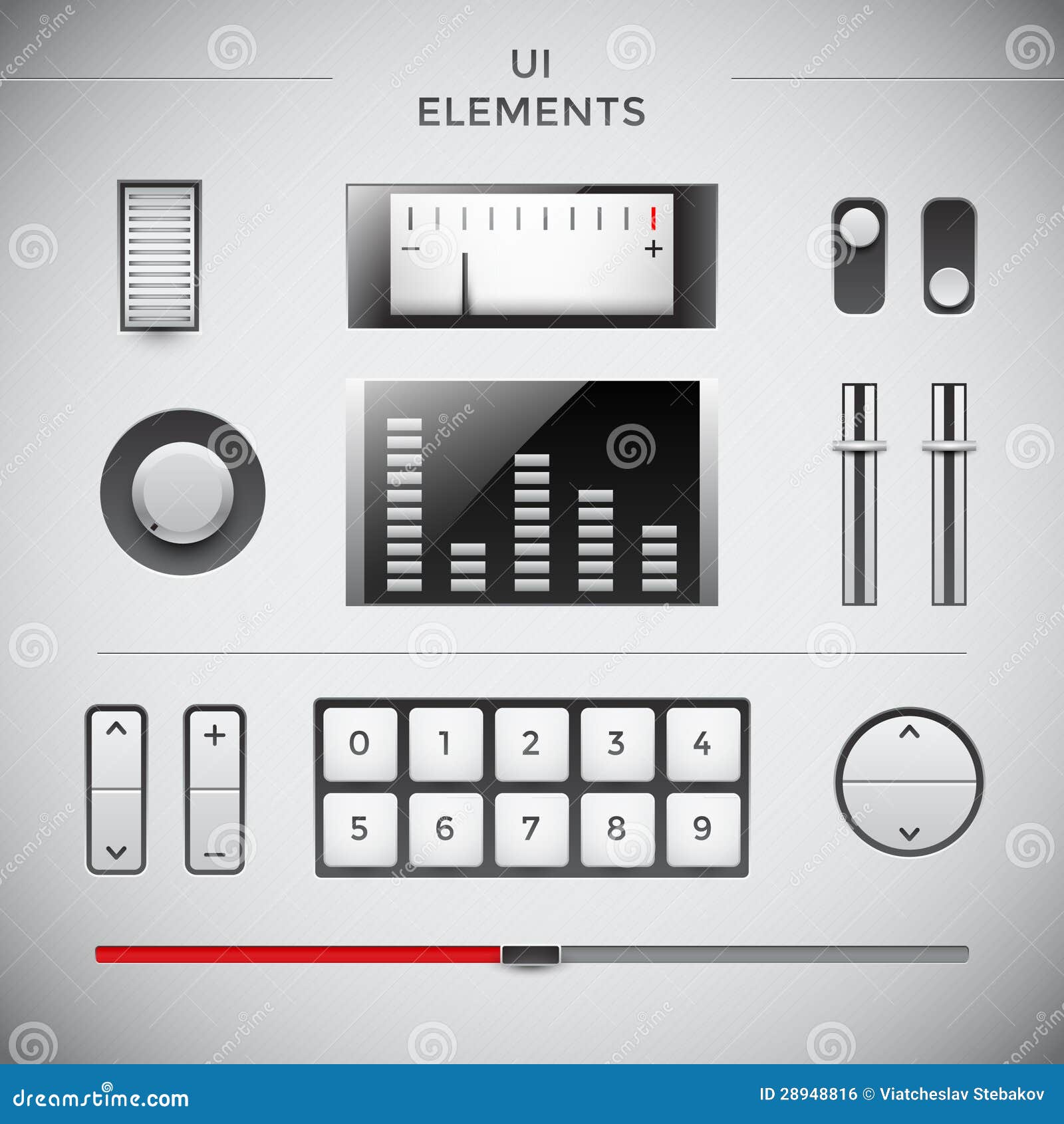 User interface items stock vector. Illustration of software - 28948816