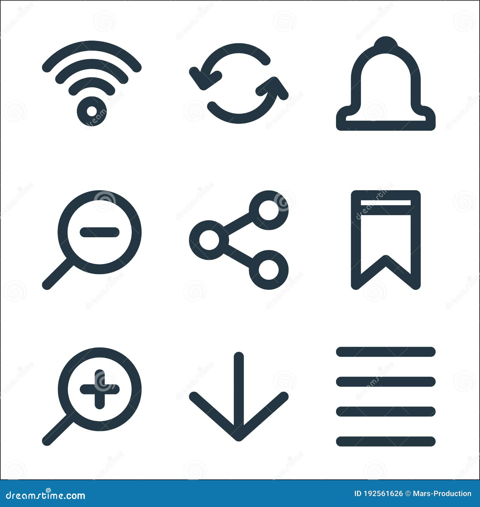 User Center Align Icon. Set Of Web Illustration Icons. Signs, Symbols ...