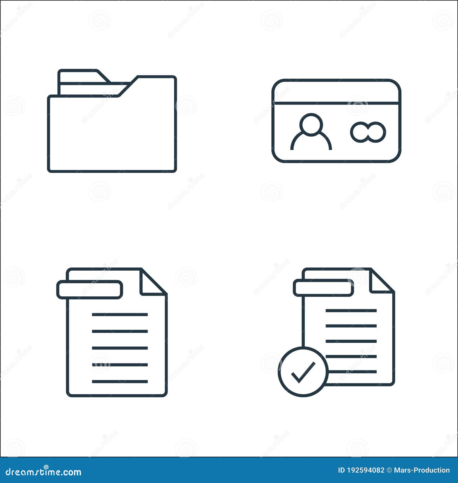 User Interface Line Icons. Linear Set Stock Vector - Illustration of ...