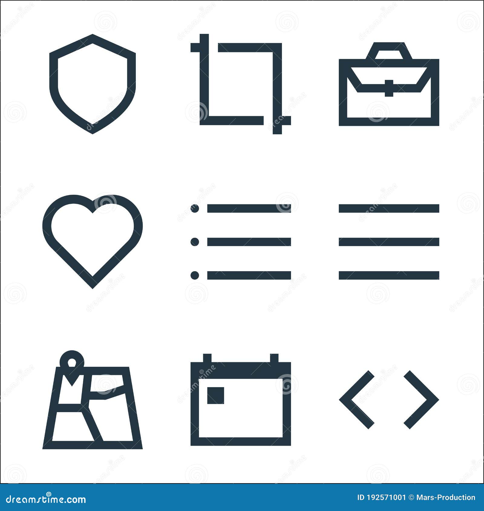 User Interface Line Icons. Linear Set Stock Vector - Illustration of ...