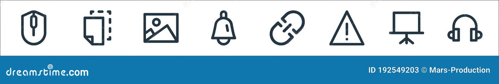 User Interface Line Icons. Linear Set Stock Vector - Illustration of ...