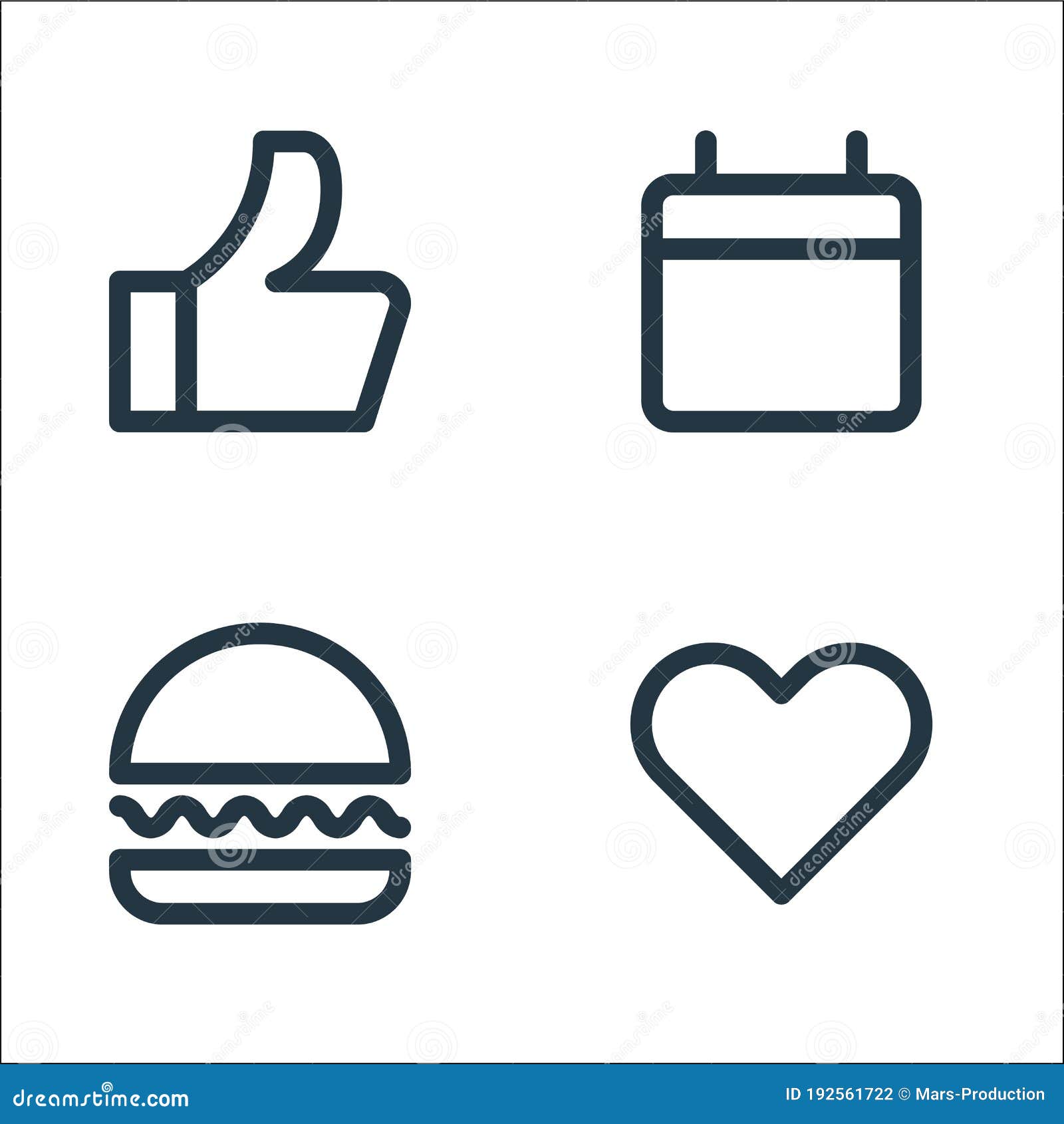 User Interface Line Icons. Linear Set Stock Vector - Illustration of ...