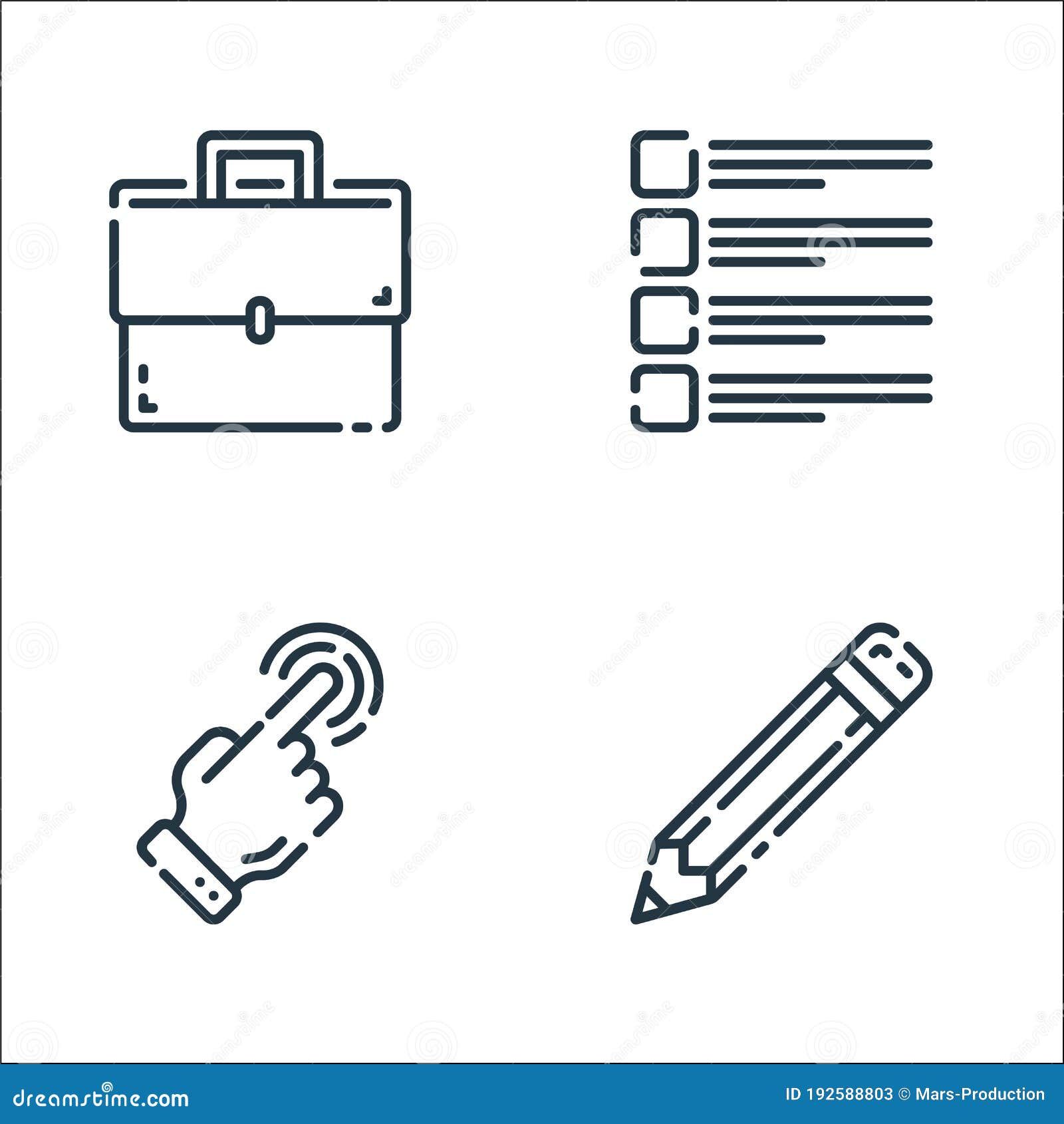 User Interface Line Icons. Linear Set Stock Vector - Illustration of ...