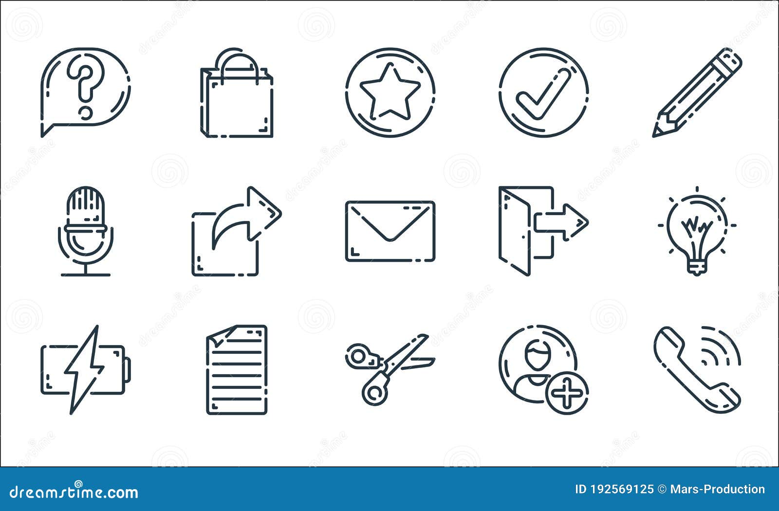 User Interface Line Icons. Linear Set Stock Vector - Illustration of ...