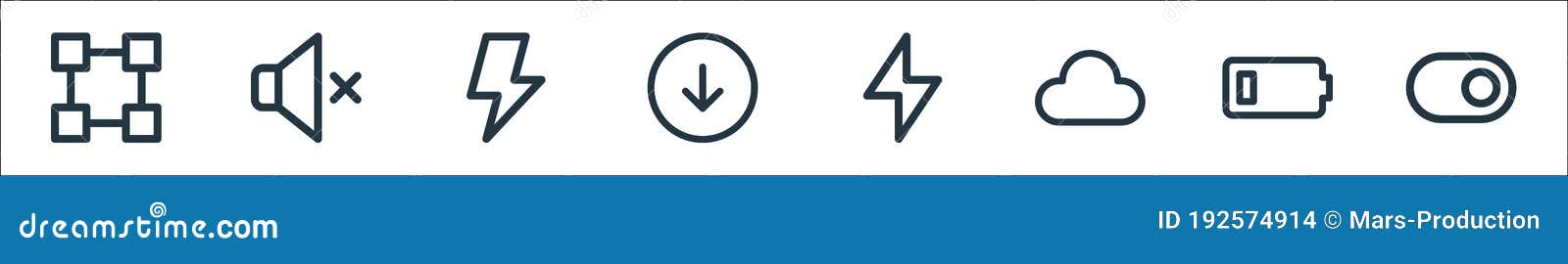 User Interface Line Icons. Linear Set Stock Vector - Illustration of ...